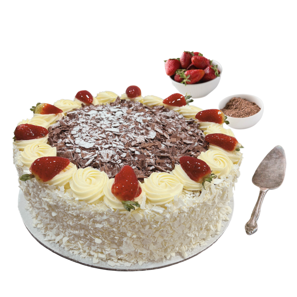 Vanilla Berry Gateau - Ribbons and Bows Cakes
